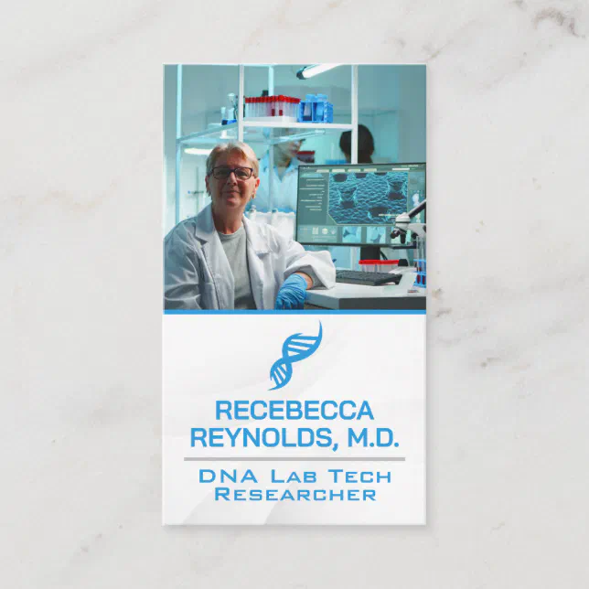Lab Tech | DNA Logo Business Card | Zazzle