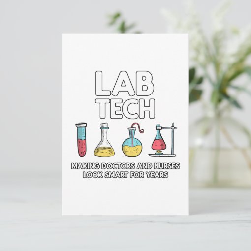 Lab Tech Laboratory Thank You Card | Zazzle