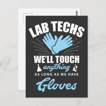 Lab Technician Funny Laboratory Week Lab Tech Postcard | Zazzle
