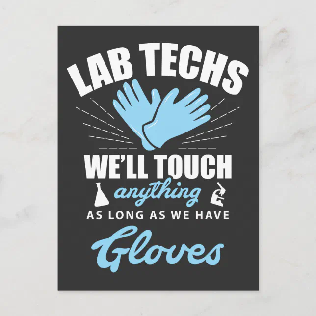 Lab Technician Funny Laboratory Week Lab Tech Postcard | Zazzle
