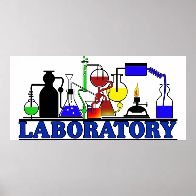 LAB WARE LABORATORY GLASSWARE SETUP POSTER | Zazzle