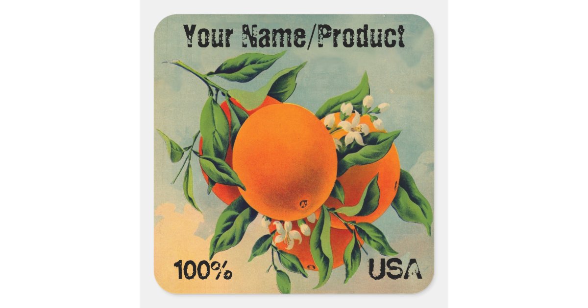 Label 2 Oranges | Zazzle