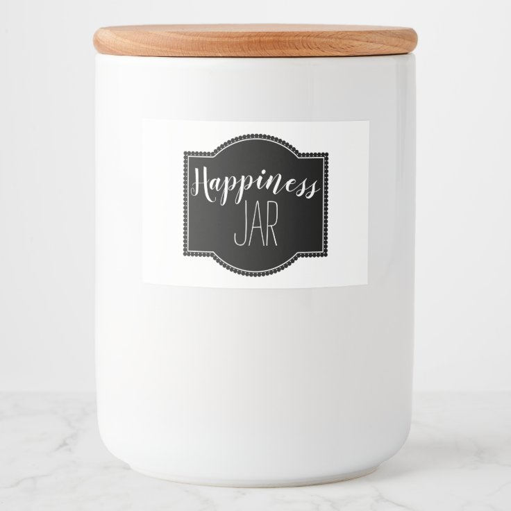 Label for Happiness happy gratitude jar | Zazzle