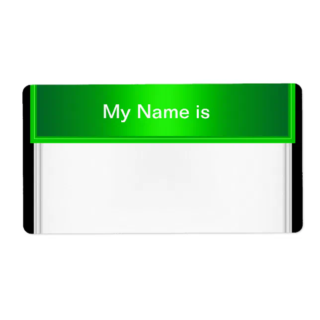 Label Party Name Tag Green | Zazzle