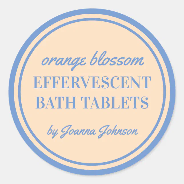 Label template for effervescent bath tablets | Zazzle