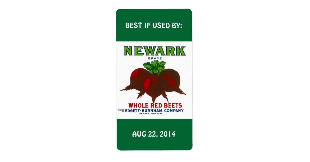 Labels Vintage Beet Home Canning BEST IF USED BY | Zazzle