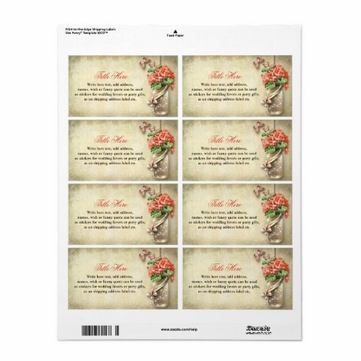 labels with mason jar rustic burlap background | Zazzle