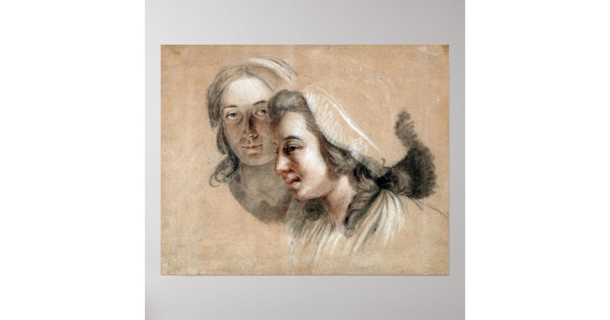 Labille-Guiard - Marie Capet and Marie Carreaux Poster | Zazzle