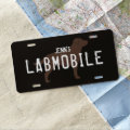 LABMOBILE Chocolate Labrador Retriever Silhouette License Plate | Zazzle