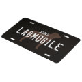 LABMOBILE Chocolate Labrador Retriever Silhouette License Plate | Zazzle