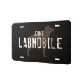 LABMOBILE Chocolate Labrador Retriever Silhouette License Plate | Zazzle