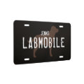 LABMOBILE Chocolate Labrador Retriever Silhouette License Plate | Zazzle