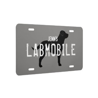 LABMOBILE Labrador Retriever Silhouette Custom License Plate | Zazzle