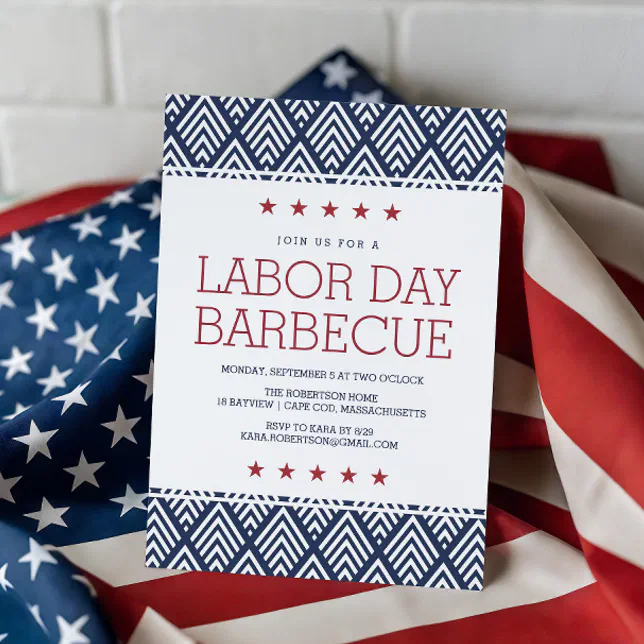 Labor Day Barbecue Party Invitation | Zazzle