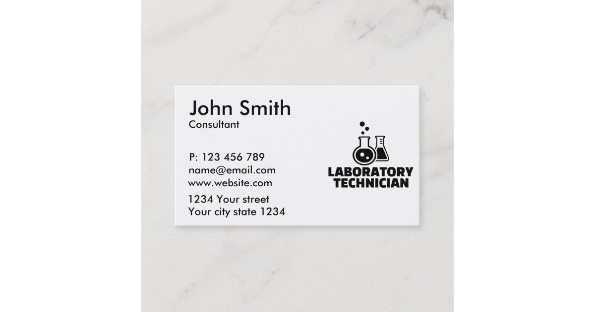 Laboratory technician business card | Zazzle
