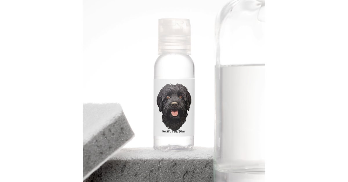 Labradoodle Black Dog Hand Sanitizer | Zazzle