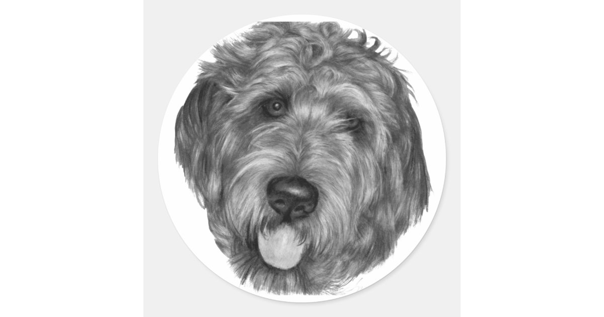 Labradoodle Classic Round Sticker | Zazzle