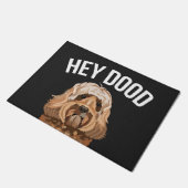Labradoodle Dog Hey Dood funny Doormat | Zazzle