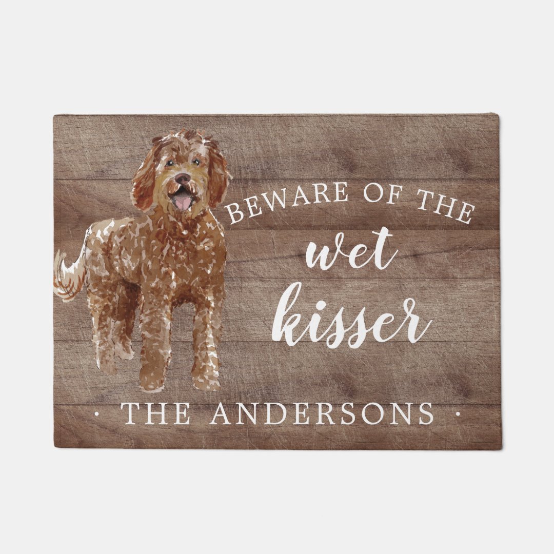 Labradoodle Dog Personalized Door Mat | Zazzle
