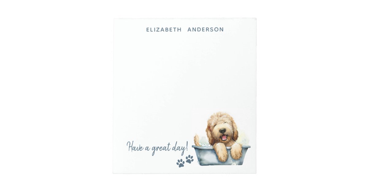 Labradoodle Dog Personalized Notepad | Zazzle