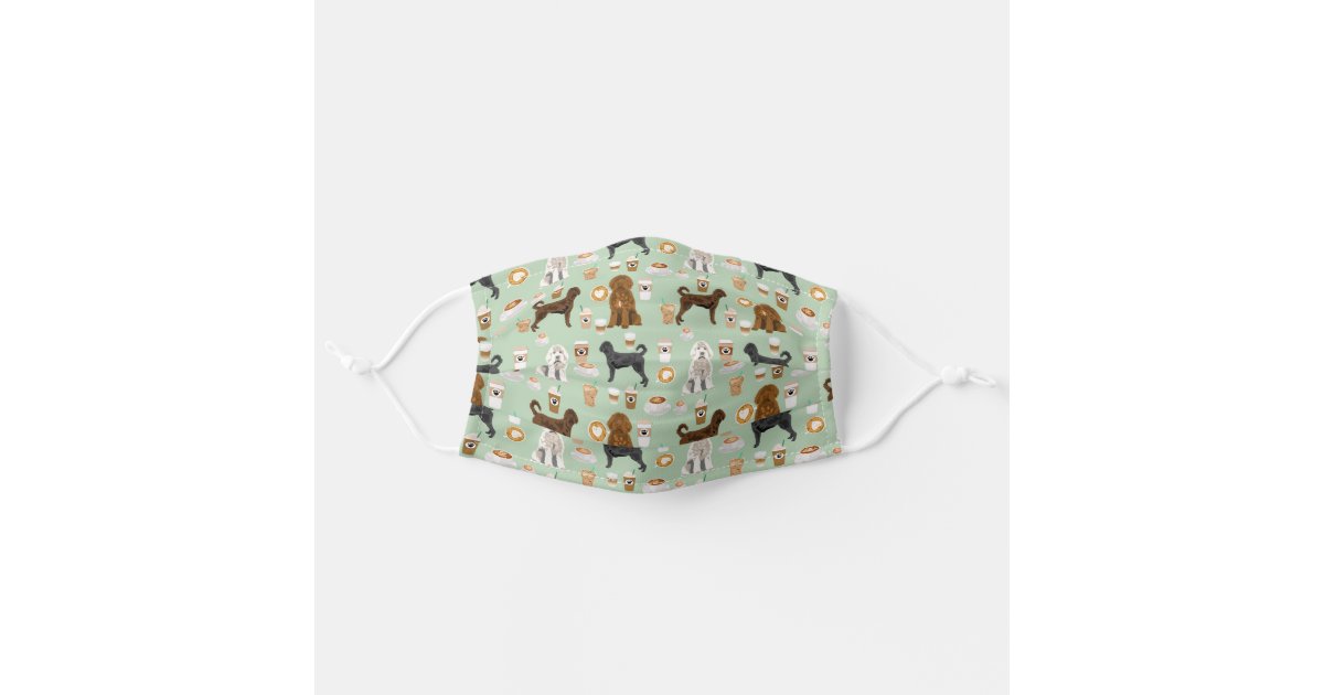 Labradoodle Dogs Coffee Adult Cloth Face Mask | Zazzle