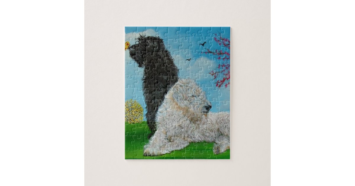 Labradoodle Spring Jigsaw Puzzle | Zazzle
