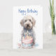 Labradoodle with Cake - Dog Lovers Happy Birthday Card | Zazzle