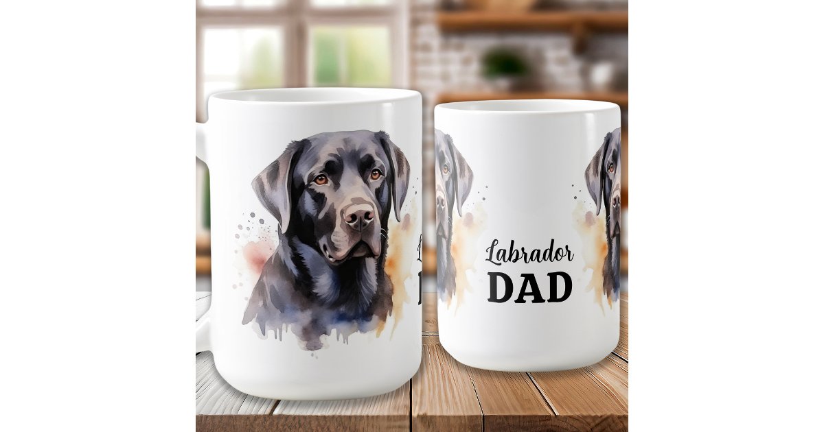 Labrador DAD Cute Dog Lover Black Lab Retriever Coffee Mug | Zazzle