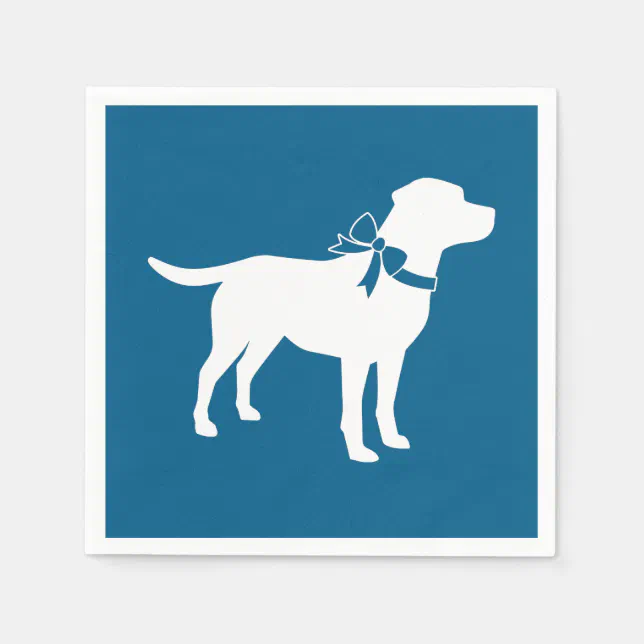 Labrador Dog Baby Shower Blue Boy Lab Napkins | Zazzle