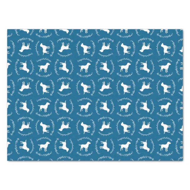 Labrador Dog Baby Shower Blue Boy Lab Tissue Paper | Zazzle