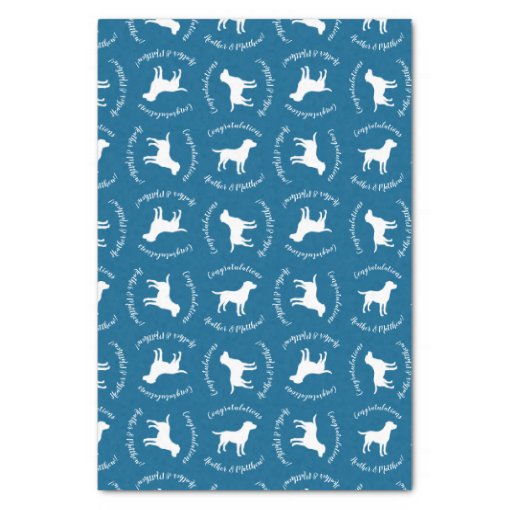 Labrador Dog Baby Shower Blue Boy Lab Tissue Paper | Zazzle
