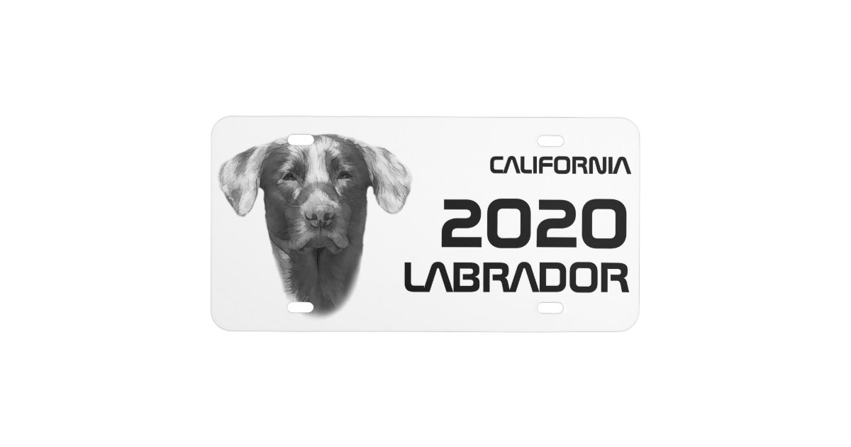 Labrador Dog funny customizable License Plate | Zazzle