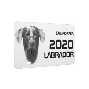 Labrador Dog funny customizable License Plate | Zazzle