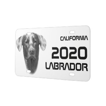 Labrador Dog funny customizable License Plate | Zazzle
