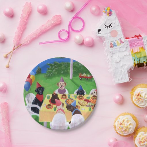 Labrador Party Paper Plates | Zazzle