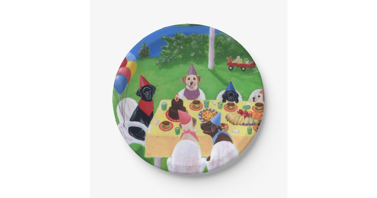 Labrador Party Paper Plates | Zazzle
