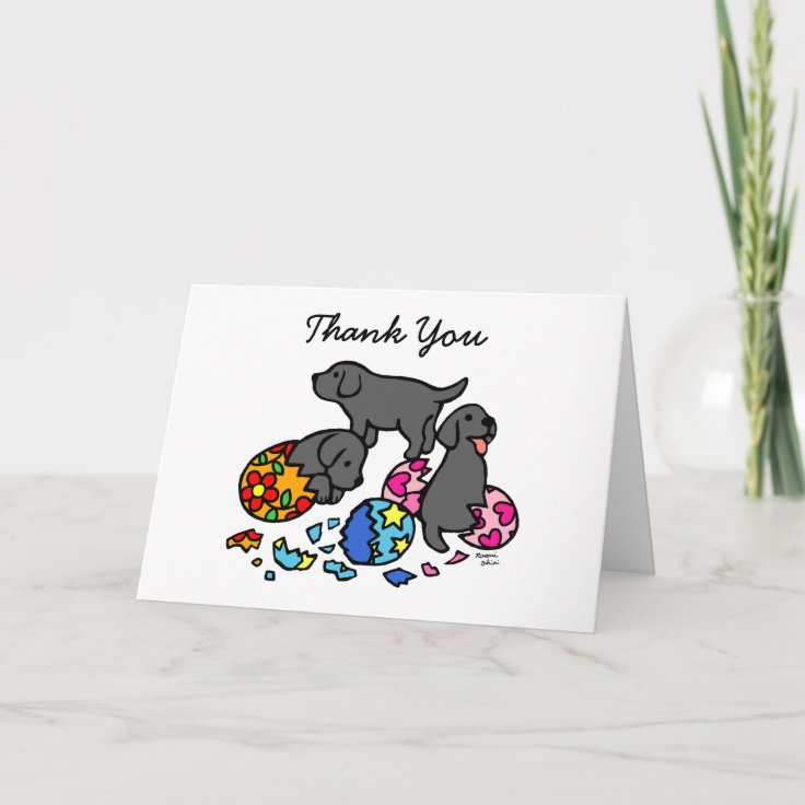 Labrador Puppies from Eggs Thank You Card | Zazzle