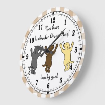 Labrador Puppies Group Hug Large Clock | Zazzle