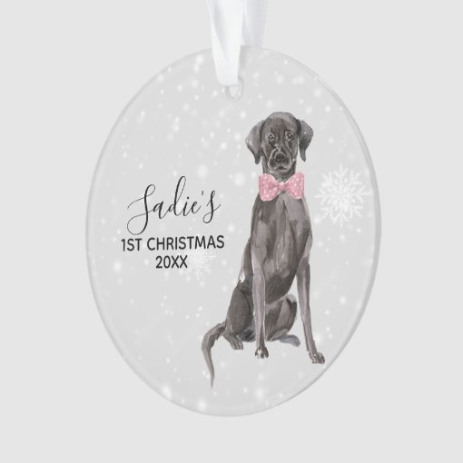 Labrador Retriever Black Lab Holiday Christmas Ornament | Zazzle