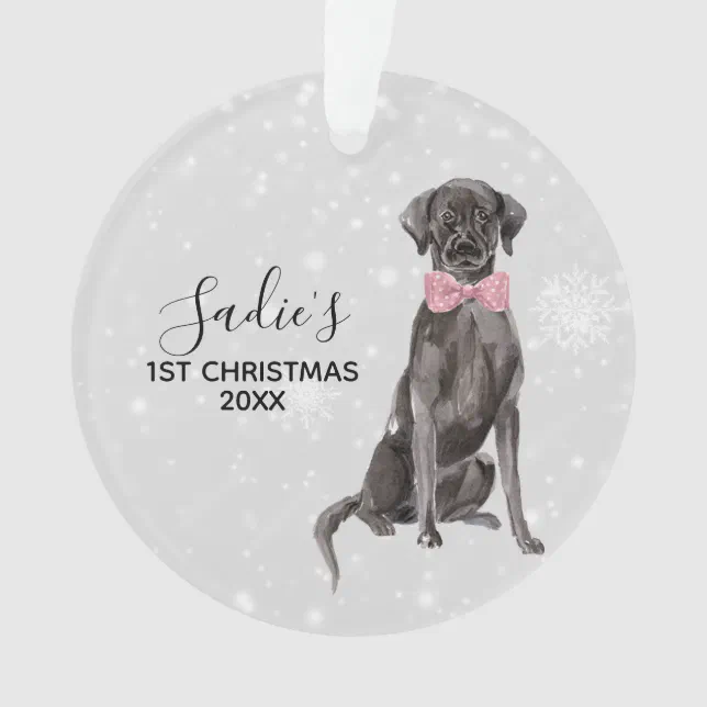 Labrador Retriever Black Lab Holiday Christmas Ornament | Zazzle