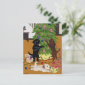 Labrador Retriever Christmas Tree Holiday Postcard | Zazzle
