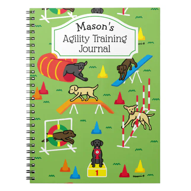 Labrador Retriever Dog Agility Training Notebook | Zazzle