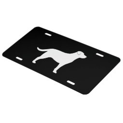 Labrador Retriever Dog Breed Silhouette License Plate | Zazzle
