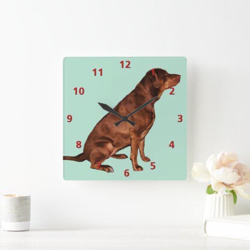Labrador Retriever Dog Clock Customizable | Zazzle