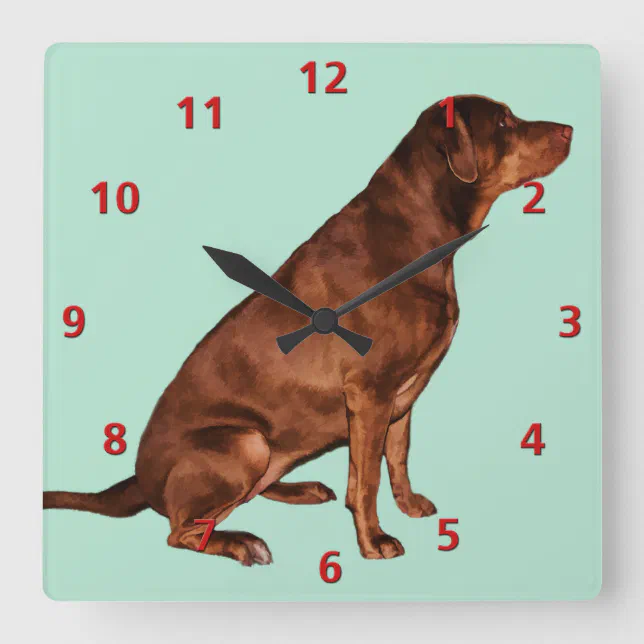 Labrador Retriever Dog Clock Customizable | Zazzle