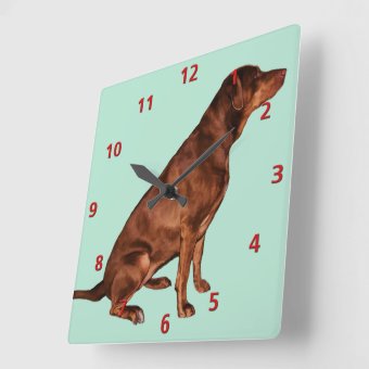 Labrador Retriever Dog Clock Customizable | Zazzle