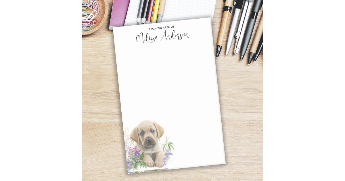 Labrador Retriever Dog Personalized Cute Puppy Post-it Notes | Zazzle