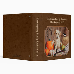 Labrador Retriever Dog & Pumpkins Brown Binder | Zazzle