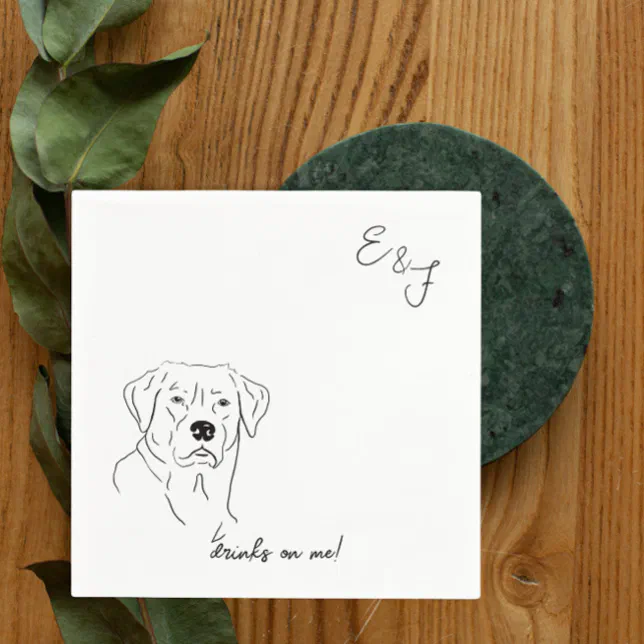Labrador Retriever Dog Wedding Paper Napkin | Zazzle