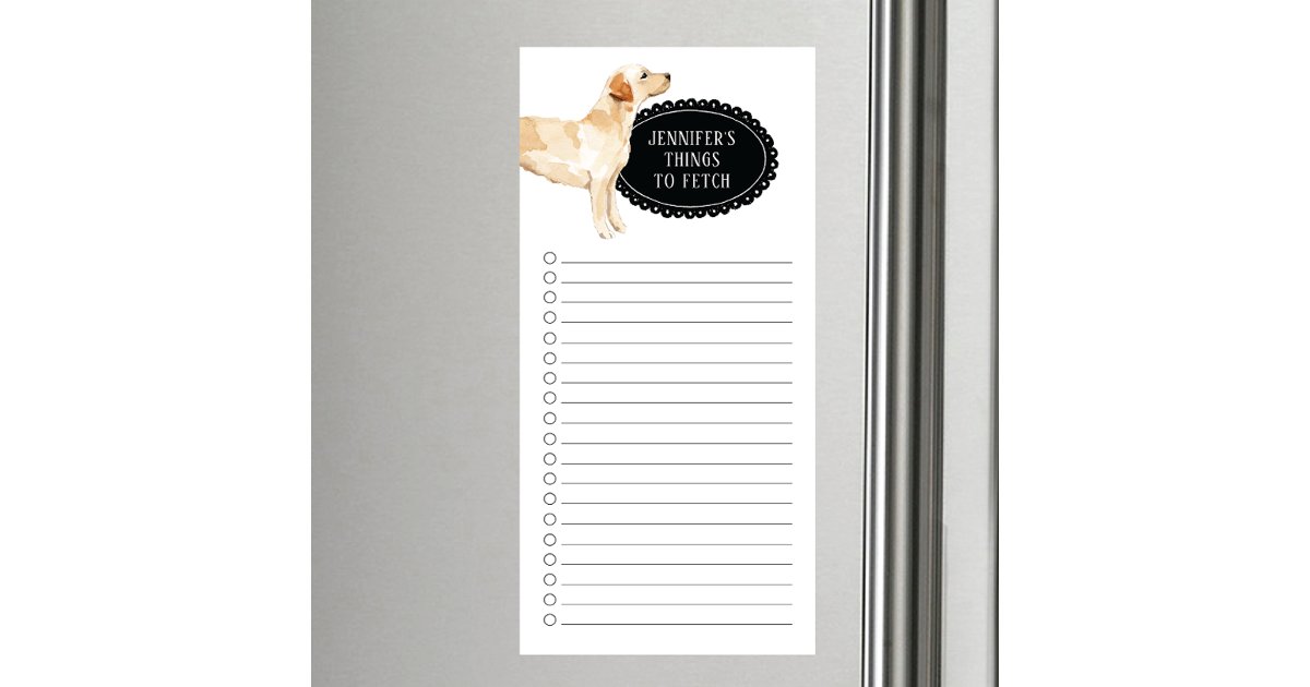 Labrador Retriever Shopping List Magnetic Notepad | Zazzle